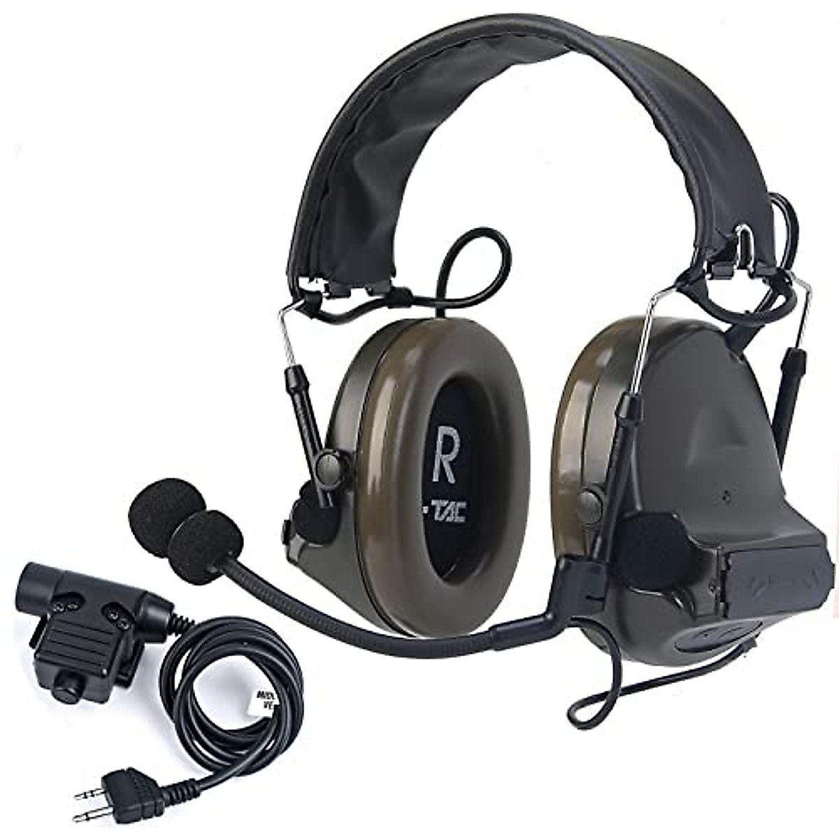 【Z-TAC Official Store】 ZTactical Comta II TacticalHeadset（Z041-FG）+ U94 zPTT Kenwoo Push-to-Talk（Z113KEN） Noise Reduction Headphones WalkieTalkie Dual zPTT for Military Radio