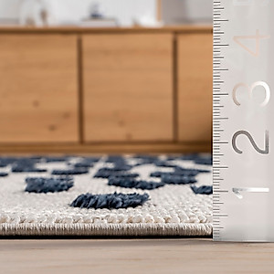 nuLOOM Alena Polka Dot 8x11 Area Rug for Living Room Bedroom Dining Room Nursery Kitchen, Navy