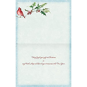 LANG "Cardinal and Berries" Christmas Cards by Susan Winget, 18 Cards with 19 Envelopes and Beautiful Winter Artwork, Perfect for Spreading Holiday Cheer, 5.375" x 6.875"