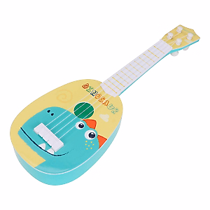Generic 15 Inch Guitar Toy Ukulele Toy 4 Strings Early Educational Instruments Dinosaur Musical Gift Musical Instruments Toys for Kids Toddlers Year of 3+