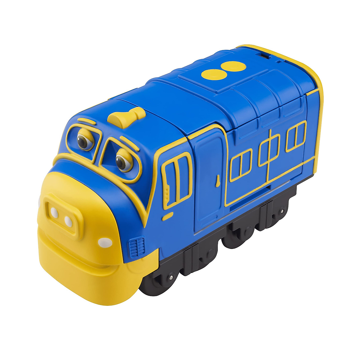 Chuggington - Pop and Transform Chuggers – Brewster - 5" Transforming Train Toy - Free-Rolling Wheels - Birthday Gift for Preschool Kids Age 3 and Up - Fun for 3 4 5 Year Old Boys and Girls