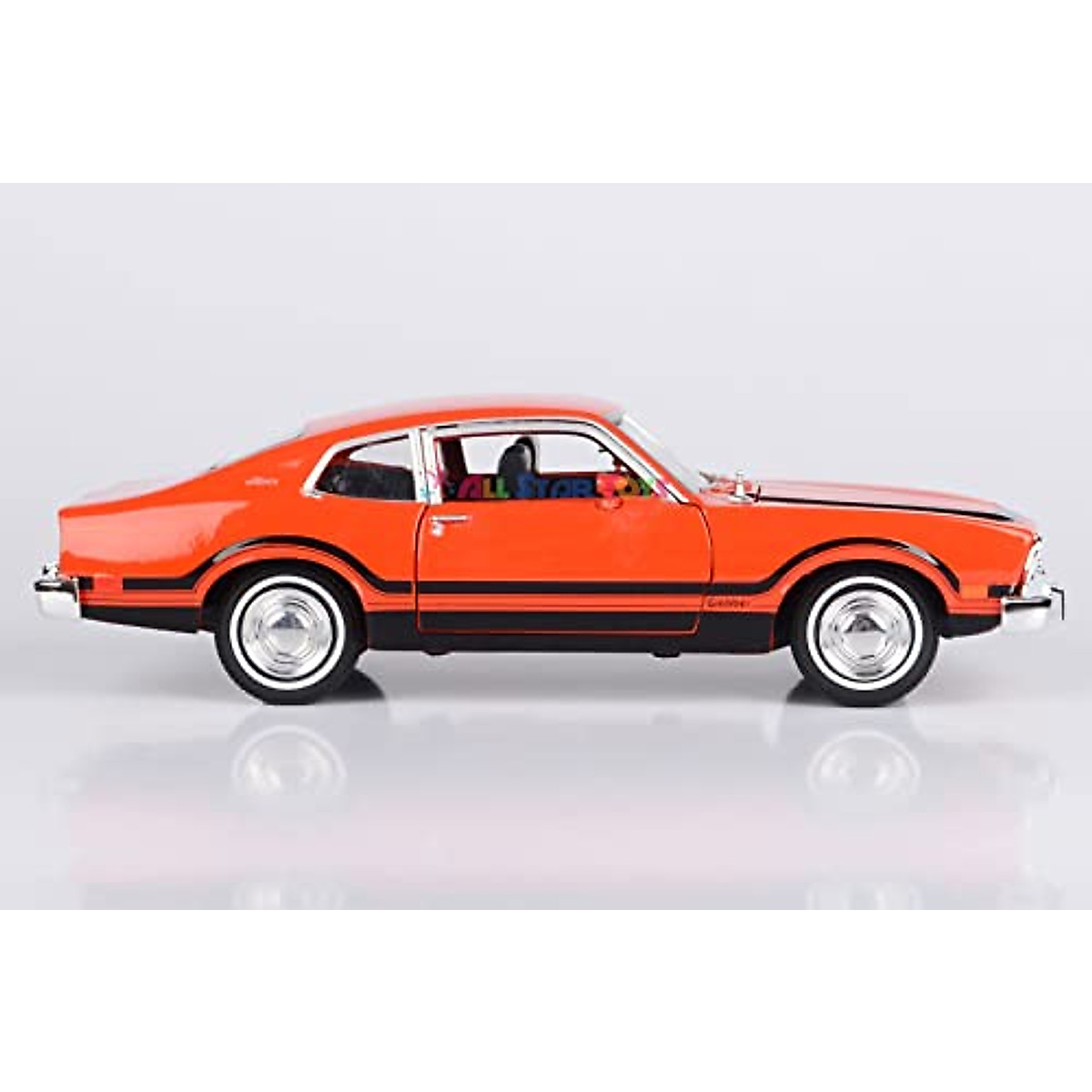 1974 for Ford Maverick Grabber Orange 1/24 DIECAST Model CAR by Motormax Forgotten Classics Series 73332 79043