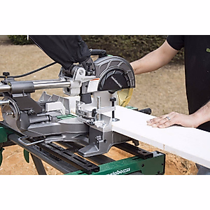 Metabo HPT Miter Saw | 8-1/2-Inch Blade | Linear Ball Bearing Slide System | C8FSES