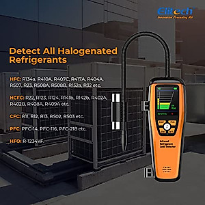 Elitech HVAC Refrigerant Leak Detector 10 Yrs Infrared Sensor Life Halogen Freon Sniffer, Air Conditioning Detection, Automotive Gas Finder, R22 R410A R134A R1234YF CFCs HCFCs HFCs, ILD-200