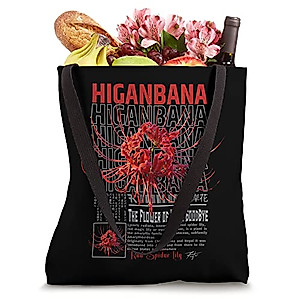 Higanbana Flower Red Spider Lily in Grunge Anime Aesthetic Tote Bag