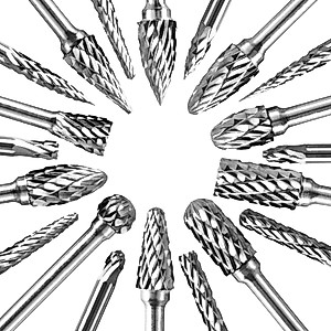 CaRoller Tungsten Carbide Burr Set, 1/8" Shank 20PC Double Cut Die Grinder Rotary Tool Cutting Burrs Set for Metal and Wood Working Carving, Engraving, Polishing, Grinding with Clear Storage Case
