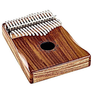 Ortega Guitars Wood 17 Key Kalimba-C Major-Top Soundhole-w/Bag, Tuning Hammer, Polish Cloth, Case, Solid Acacia (OKB1)