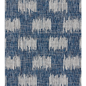Novogratz by Momeni Villa Turin Blue Indoor/Outdoor Area Rug 2' X 10' Runner