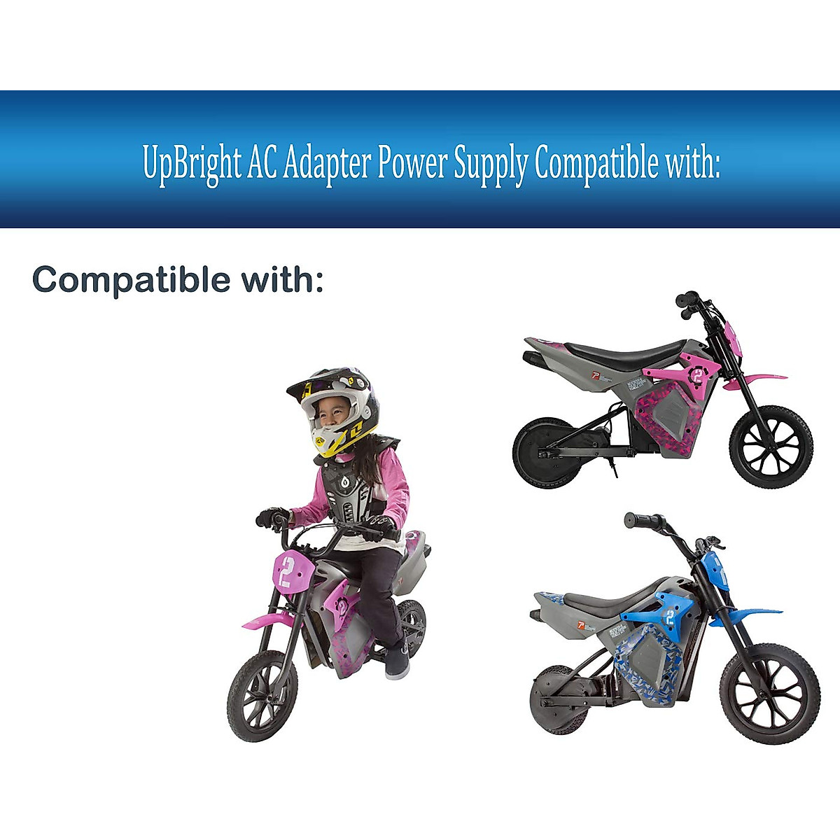 UpBright 24 Volt AC/DC Adapter Compatible with Pulse Performance PPP Products EM1000 Vehicle ATV 24V 100W Electric Dirt Bike 978701-D 978701D EM-1000 E-Motorcycle 24VDC Power Supply Battery Charger