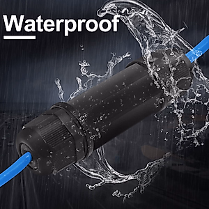 YIOVVOM RJ45 Waterproof Shielded ethernet Cable Box, Female to Female, Panel Mount, 8P8C,CAT 6, CAT 5, CAT 5E, M22 IP67 Ethernet LAN Cable Coupler Outdoor Weatherproof Underground Splice (6-Pack)