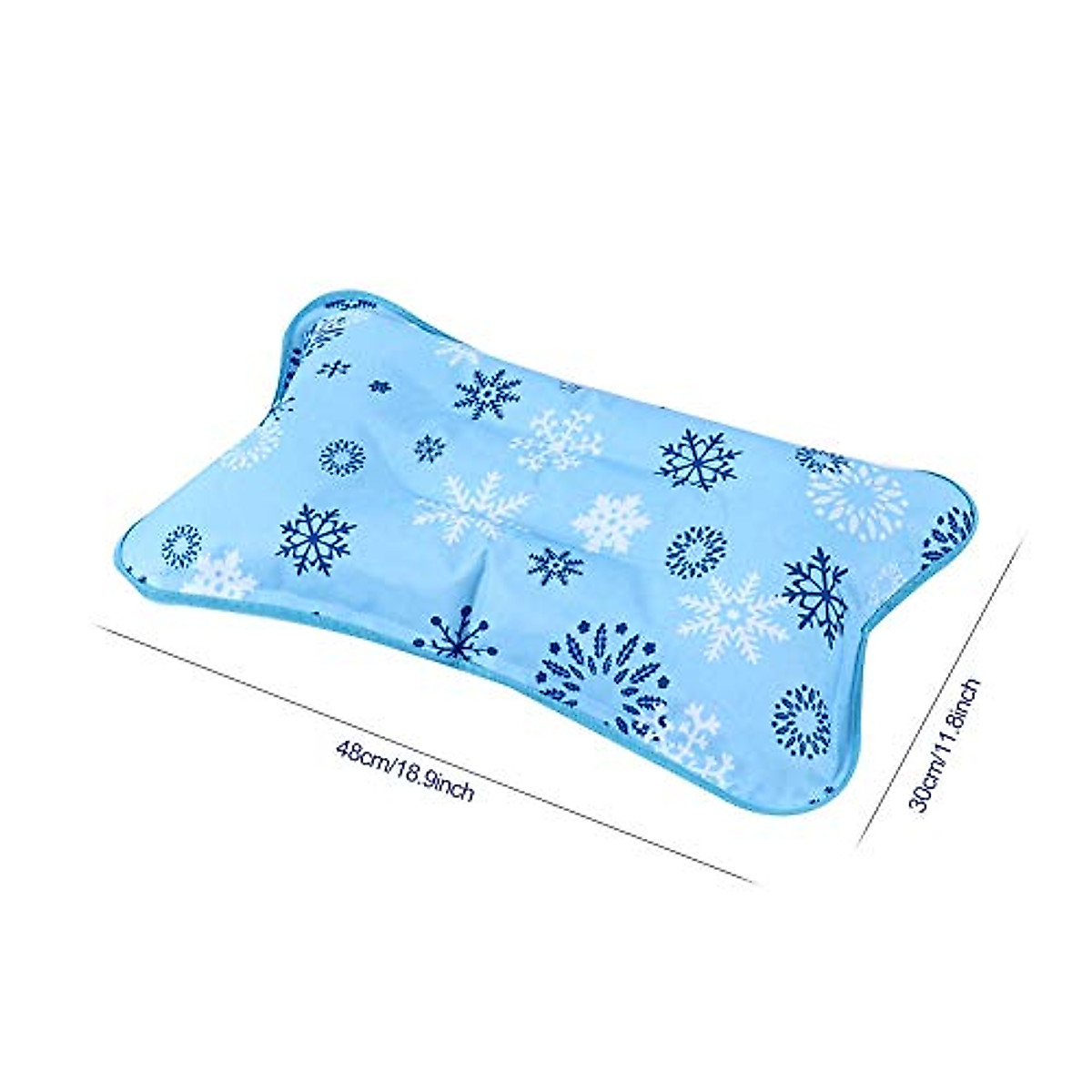 Salmue Cooling Pillow, Cool Neck Pillow, Multi Functional Children Adult Waterproof Ice Cooling Cushion Water Pillow Reversible Cool Gel Pillow for Student Office Car Home Travel