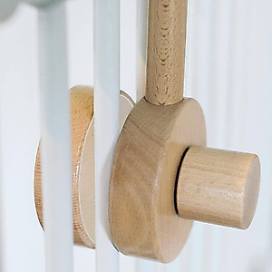 Sorrel + Fern Wooden Baby Crib Mobile Arm, 3D 360° Adjustable - Baby Mobile Holder Arm (31 inch, 100% Natural Beech Wood) - Strong Anti Slip Attachment - Nursery Décor