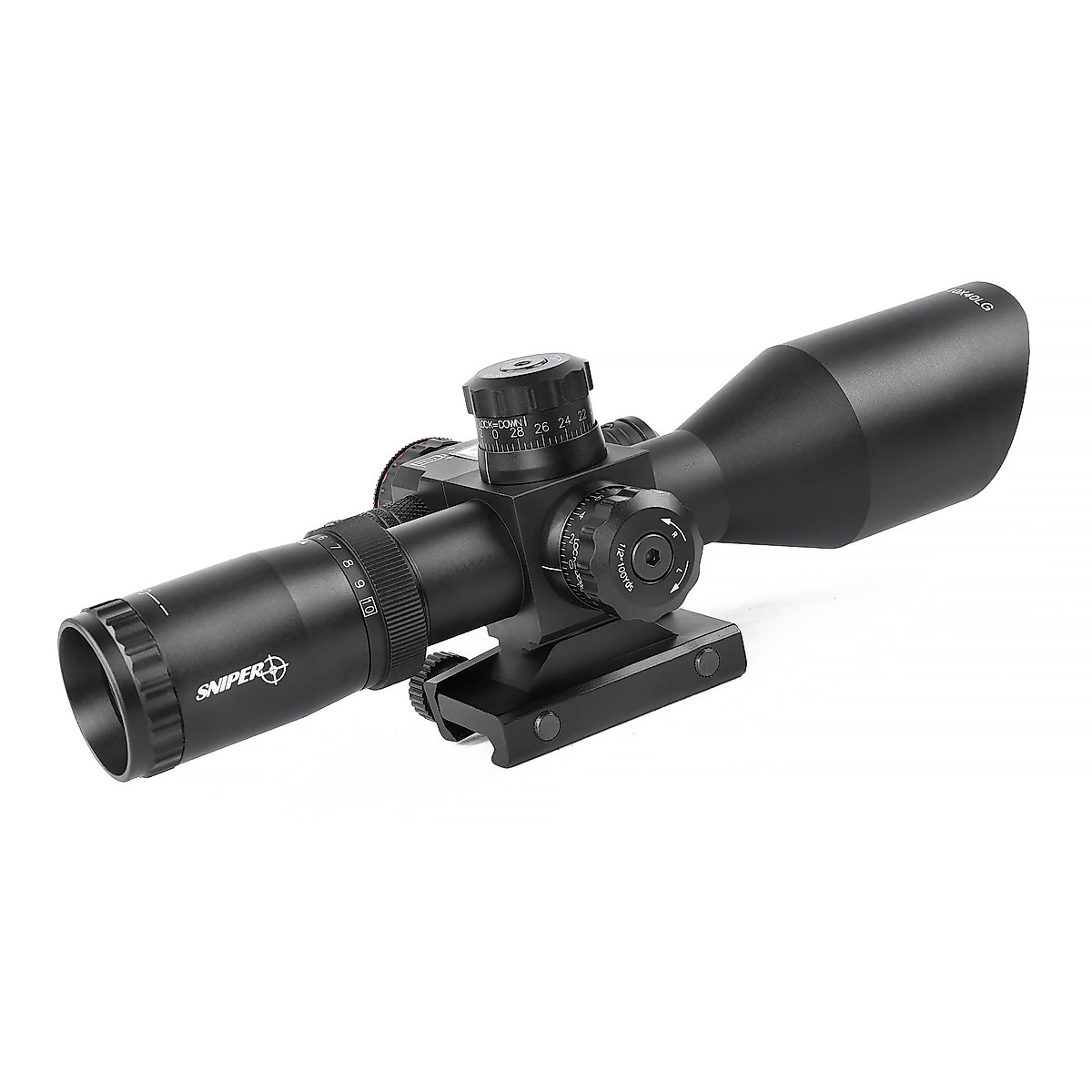 Sniper ST2.5-10x40 Rifle Scope Combo with Green Laser R/G Illuminated Reticle Red Dot Sight