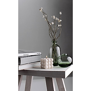 LAWA Bubble Candle - Cube Soy Wax Geometric Candle Elegant Aesthetic Candle Housewarming Gift Home Decor Idea Black | White