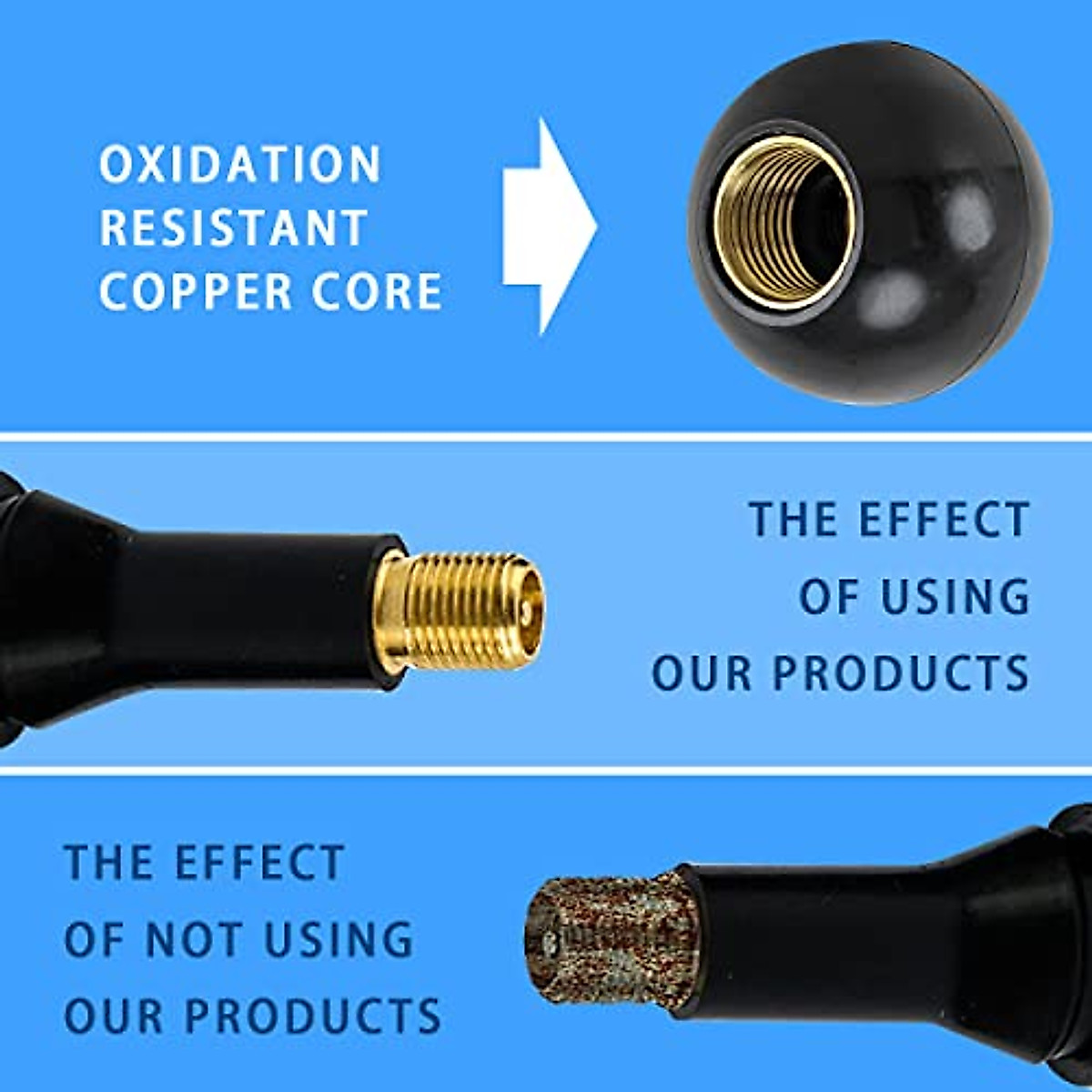 QILISEN Car Tire Valve Caps 4 Pack, Valve Stem Covers with Pool 8 Ball Design, Universal Tire Caps Suitable for Cars, Trucks, SUVs