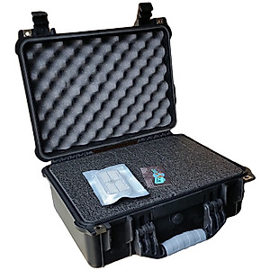 Case Club 4 Pistol and 16 Magazine Pre-Cut Heavy Duty Waterproof Case with Included Silica Gel Canister to Help Prevent Gun Rust (Lighted)