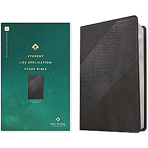 NLT Student Life Application Study Bible, Filament Enabled (LeatherLike, Charcoal Gray Striped, Red Letter)