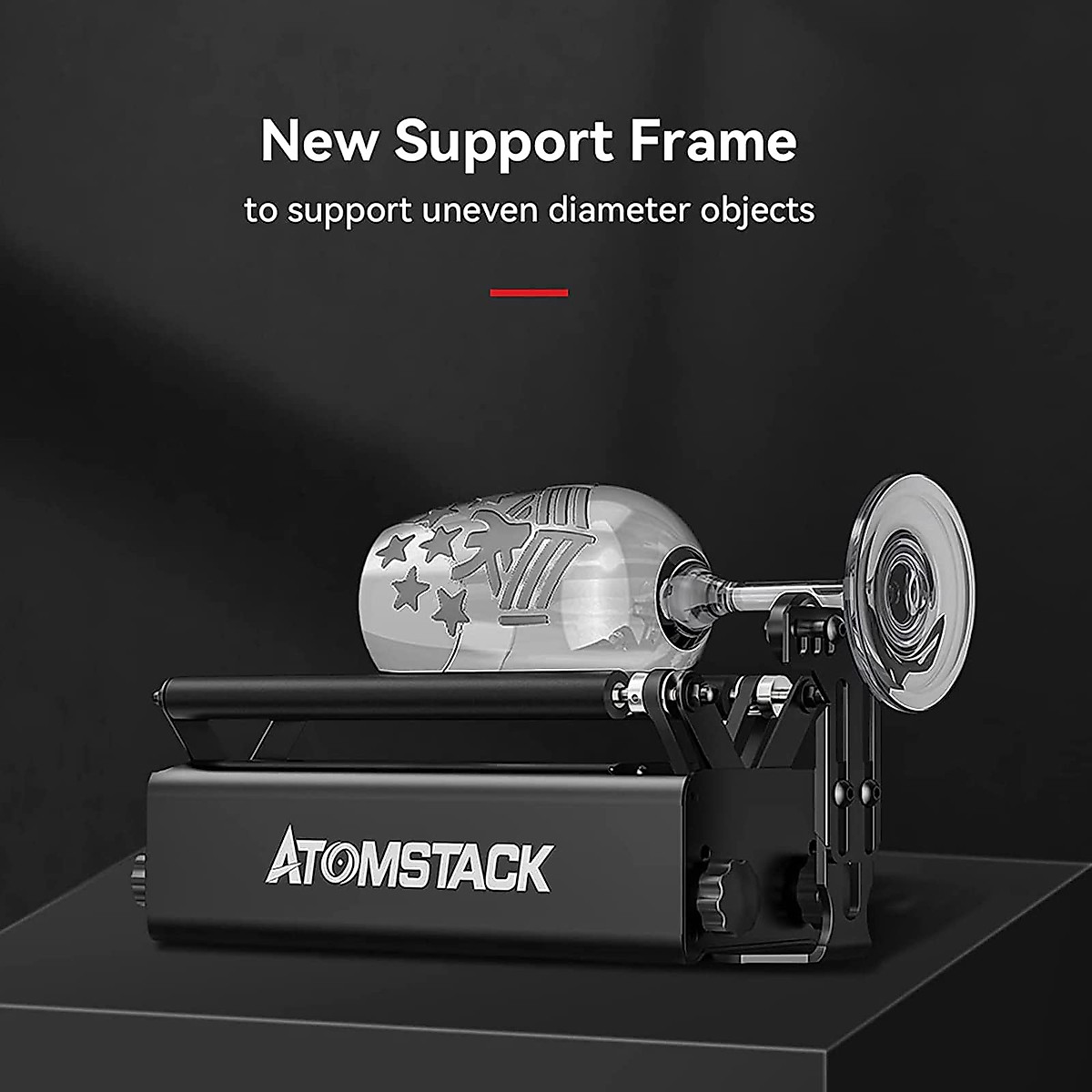 R3 Pro Laser Rotary, Laser Engraver Y-axis Rotary Roller Engraving Module Engraving Machine Perfect For Engraving Cylindrical Objects Cans Wine Glass Tumbler Ring Laser Engraver Rotary Attachment