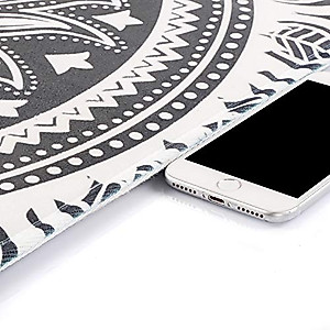 LEEVAN Area Rug Modern No-Shedding Non-Slip Machine Washable Indoor Rug Rectangle Living Room Bedroom Study Soft Carpet Floor Mat Home Decor (3 x 4 ft, Grey Mandala)