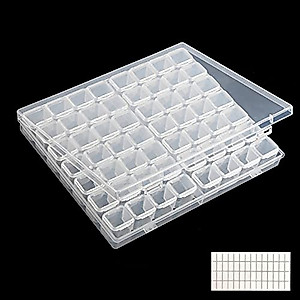 Transparent Diamond Painting Storage Container for Small Jewelry Beads Rhinestones Storage, Plastic Organizers