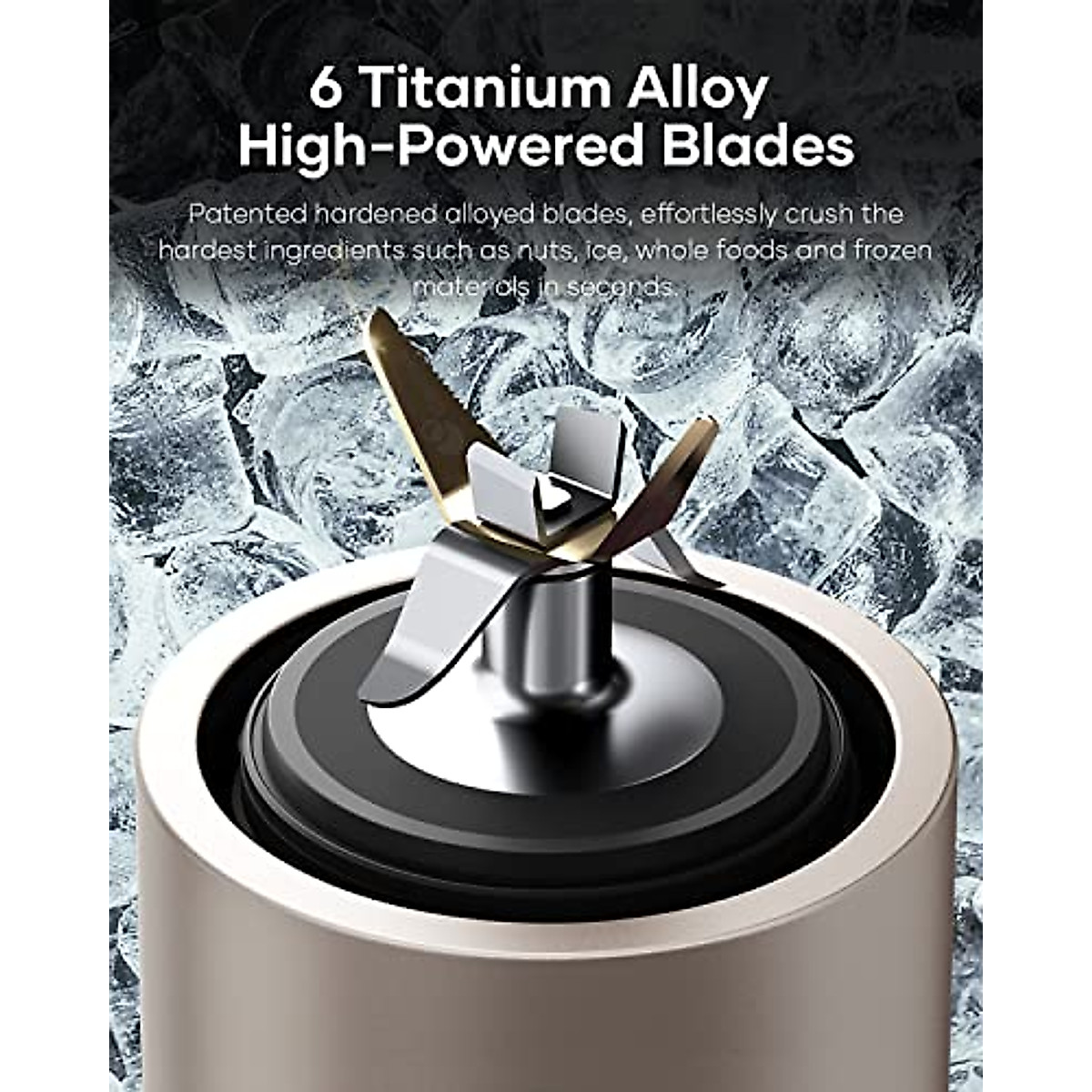 Cocinare 1100W Portable Blender, Personal Blender for Shakes and Smoothies, 6 Titanium Blades, 16 Oz To-Go Sports Bottle, 500+ Online Recipes, for Kitchen, Frozen Fruit, Ice, Nut (Red)