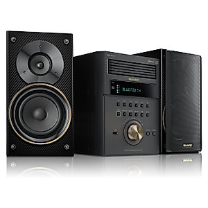 Sharp XL-BH250 Limited Edition 5-Disc Bluetooth Speaker System with USB, AM/FM, and Champagne Gold/Carbon Fiber Finish