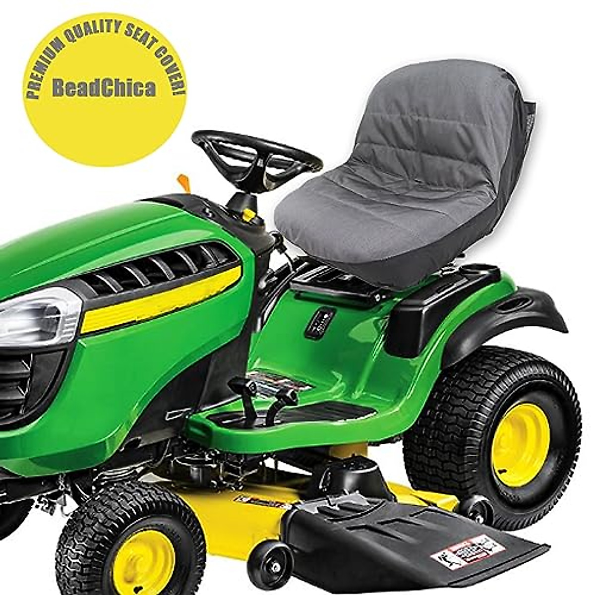 BeadChica Small Riding Lawn Mower Seat Cover,Universal Lawn Mower Tractor Cover