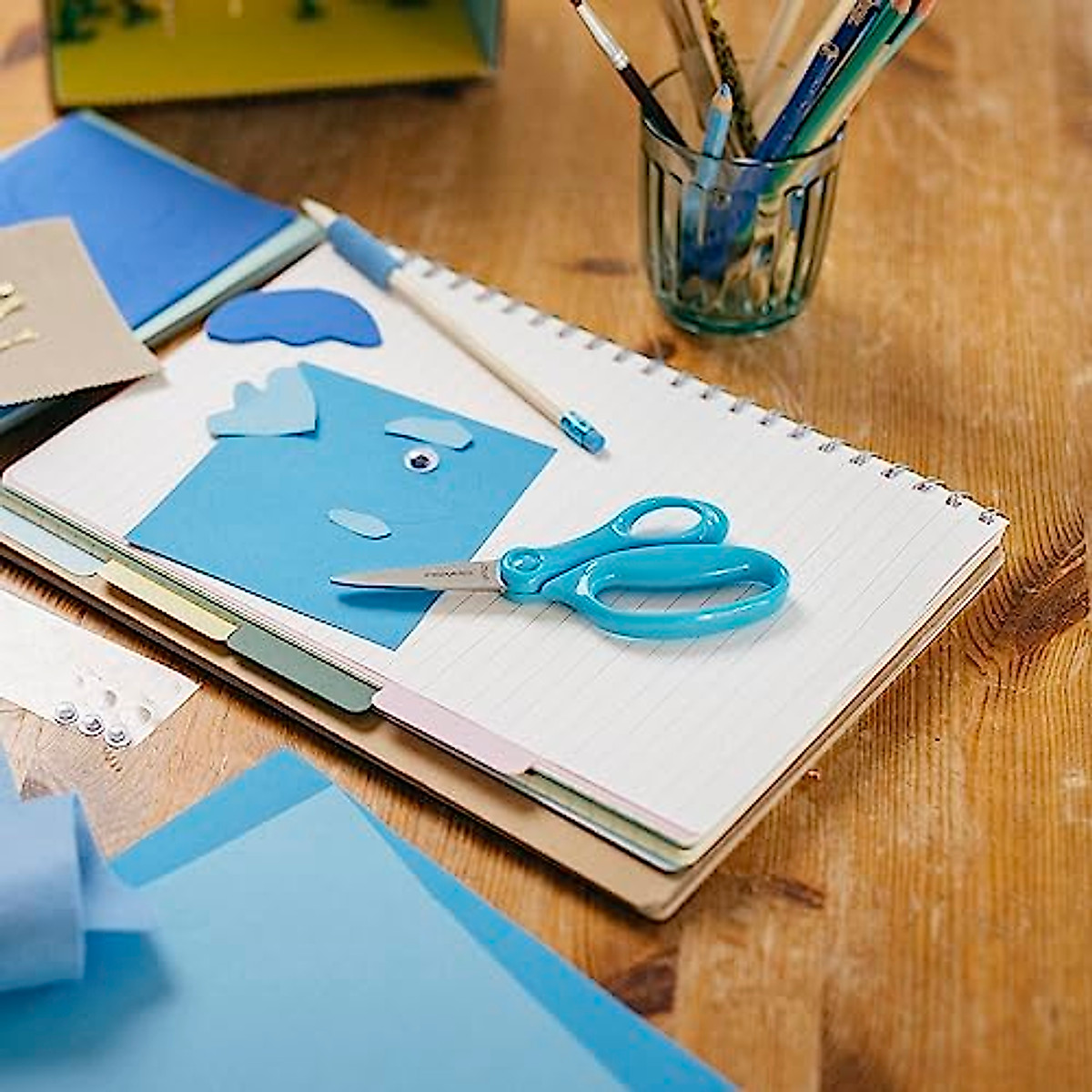 Fiskars 6" Big Kids Scissors, For Ages 8+, For School or Crafting, Turquoise