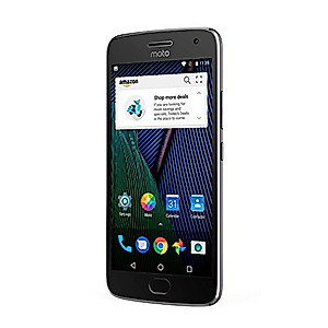 Moto G Plus (5th Generation) - Lunar Gray - 64 GB - Unlocked - Prime Exclusive - with Lockscreen Offers & Ads