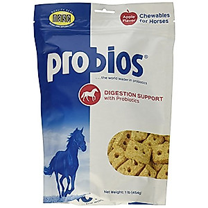 (3 Pack) Probios Probiotic Treats For Horses, Apple Flavor, 1 Pound Each