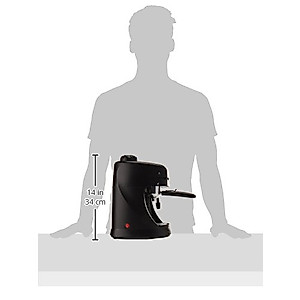 Capresso Steam PRO Espresso and Cappuccino Machine, 4-Cup, Stainless Steel/Black