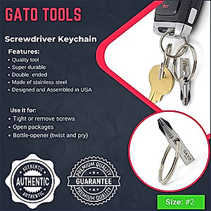 Gato Tools Pocket Bit - Everyday Carry Keychain Screwdriver Bit - GATO TOOLS, Silver
