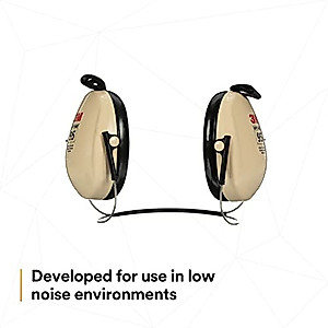 3M PELTOR Optime 95 Earmuffs H6B/V, Behind-the-Head, Beige White