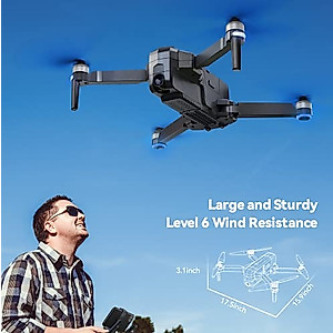 Ruko F11PRO Drones with Camera for Adults 4K UHD Camera 60 Mins Flight Time with GPS Auto Return Home Brushless Motor-Black（with Carrying Case）