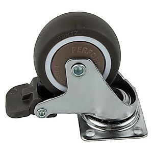 Casters Swivel casters Heavy Duty 4pcs 2inch Soft Rubber Silver Roller Wheel for Platform Trolley Chair Household Accessori casters Wheels Workbench