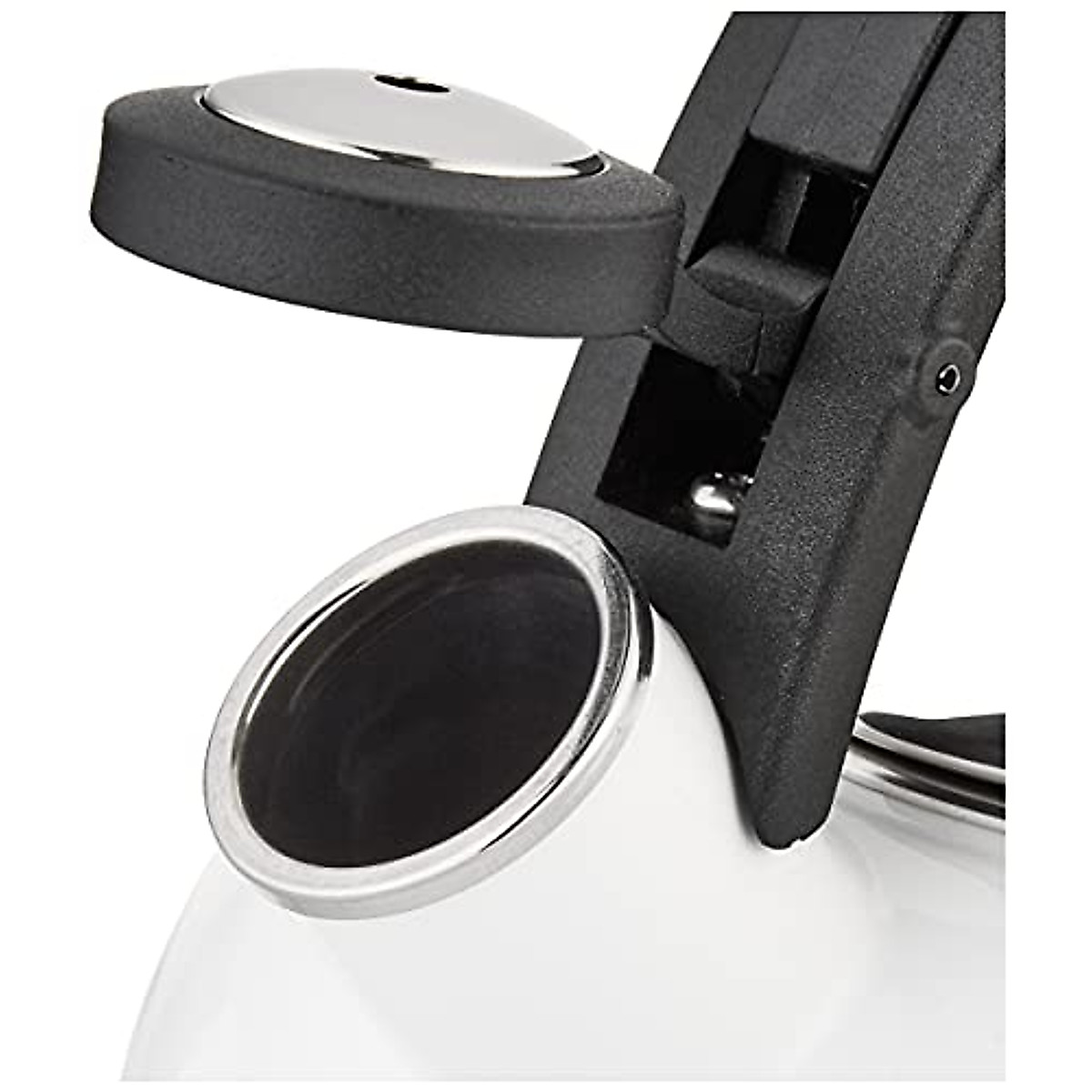 Cuisinart CTK-EOS2W Peak 2-Quart Teakettle, Make 2-Quarts of Boiling Water in this Classic Tea Kettle, Whistle Sound to Signal Water is Ready, White