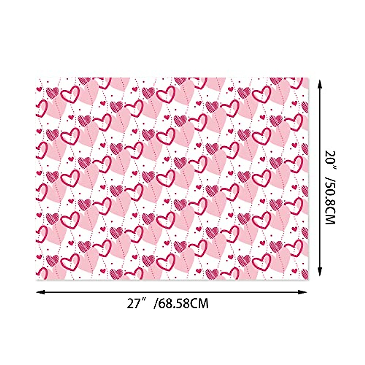 OXYLIPO 8 Sheets Heart Love Gift Wrapping, 4 Patterns Couple Recyclable Wrapping Paper for Kids Girls Boys Present Birthday Party Baby Shower Valentine's Day Theme Gift Wrap