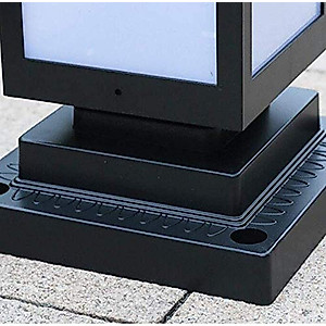 Outdoor Post Light Solar Post Lights Outdoor Waterproof Post Lamp Home Garden Pillar Light Glass Post Lights Villa Courtyard Park Column Headlight