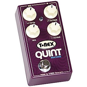T-Rex Engineering QUINT-MACHINE Pitch Guitar Effects Pedal with Fully Adjustable Octave Up, Octave Down, and Fifth Up Controls; Simulating Organ, Synth or 12-String Sound (10094)