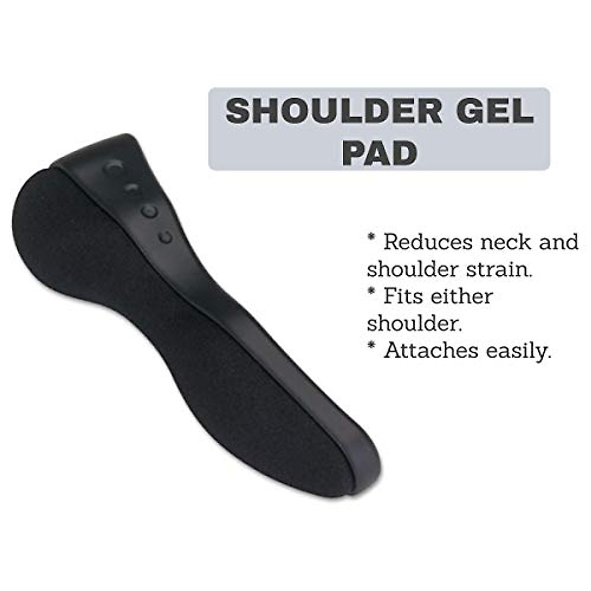 1InTheOffice Telephone Handset Shoulder Rest, Phone Cushion Gel Padded Black, 1 Pack