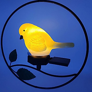 BWWNBY Hanging Solar Lights Outdoor Garden Bird LED Lights Solar Garden Lights Garden Lighting Decoration, Iron Art Chandelier Simulation Animal Lamp(Bird)