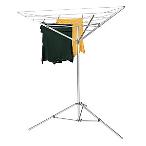 Household Essentials 17125-1 Portable Umbrella Drying Rack | Aluminum | 18-Lines with 64 ft. Clothesline