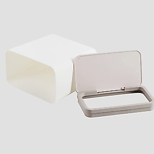 FEER Square Waste Bin Desktop Garbage Basket Home Table Office Supplies Trash Can Dustbin Sundries Barrel Box Blue, Size : 15 * 8.5cm