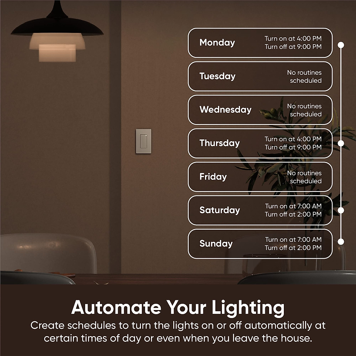 Wyze Switch, 2.4 GHz WiFi Smart Light Switch, Single-Pole, Needs Neutral Wire, Compatible with Alexa, Google Assistant, and IFTTT, No Hub Required, 3-Pack, White