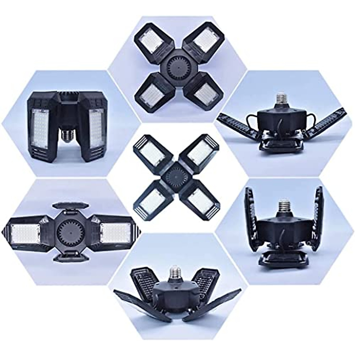 ANYPOWK LED Garage Lights with Motion Sensor - 12000 Lumen 6500K Daylight 120W, Four Leaf Garage Organization Ceiling Lighting