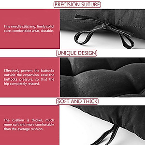 Cranese Thicken Patio Rocking Chair Cushion with 6 Ties,High Back Recliner Chair Lounger Cushion,Relax Chair Pad Mat Swing Bench Seat Cushion Blue E 125x48cm(49x19inch)