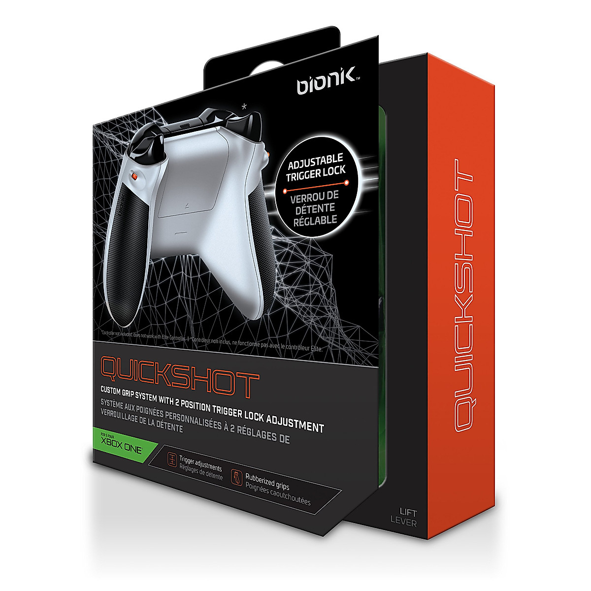 Bionik Quickshot Trigger Grips for Xbox One: Better Grip, Faster Response Time- White - Xbox One