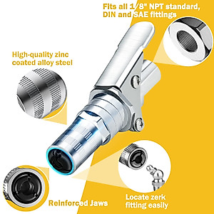 CAREVER Stocking Stuffers Birthday Gifts for Men Women - Grease Gun Coupler Zerk Fittings and Electric Lighter for Candle USB Rechargeable