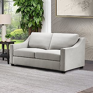 Abbyson Living Transitional Stain-Resistant Fabric Loveseat (Gray)