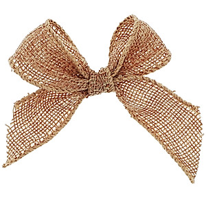 Handmade Mini Burlap Bows for DIY Crafts, Wreaths, Wedding Decor (12 Pack)